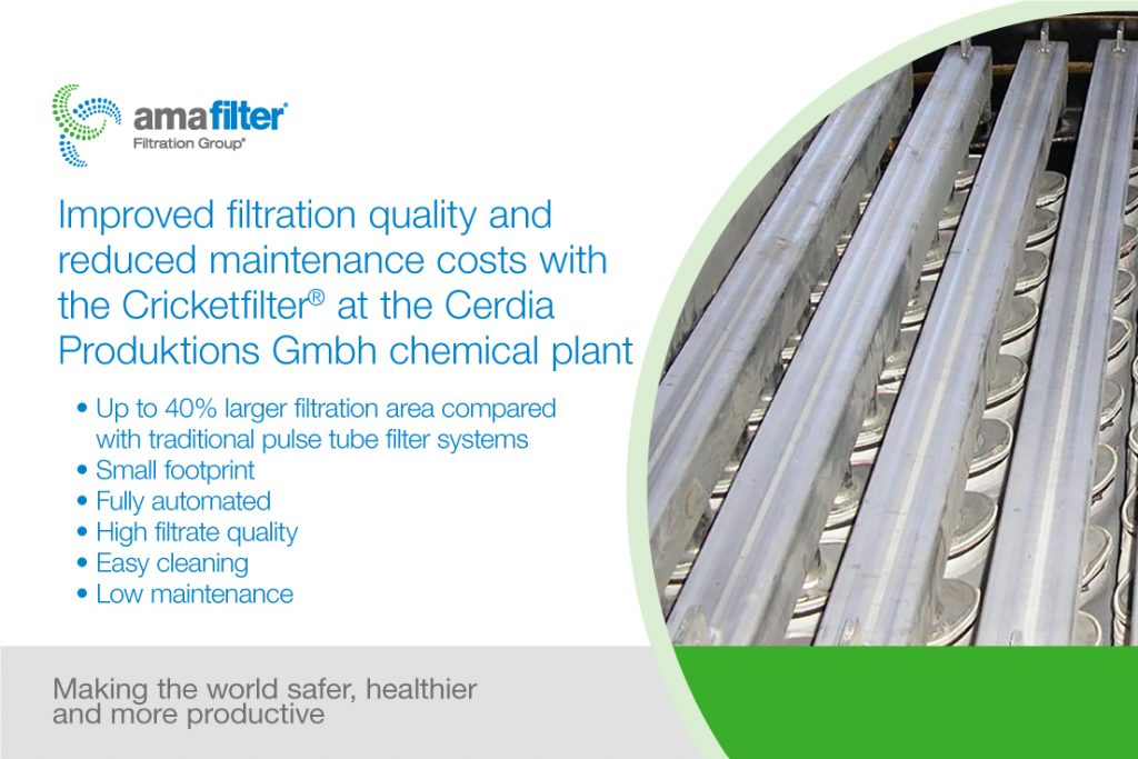 Amafilter® improve the filtration quality and reduce maintenance costs ...